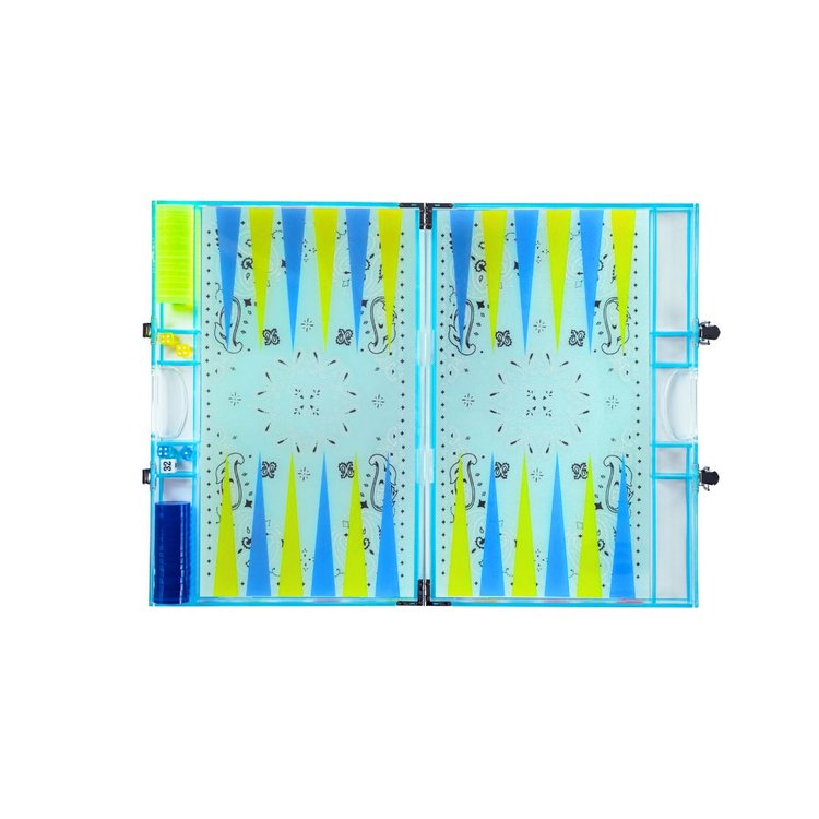 Blue Bandana Backgammon – Studio D Decor Qa