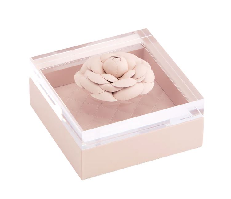 LEATHER BOX W/ QUILTED PADDED LINING - BLUSH PINK – Studio D Decor Qa