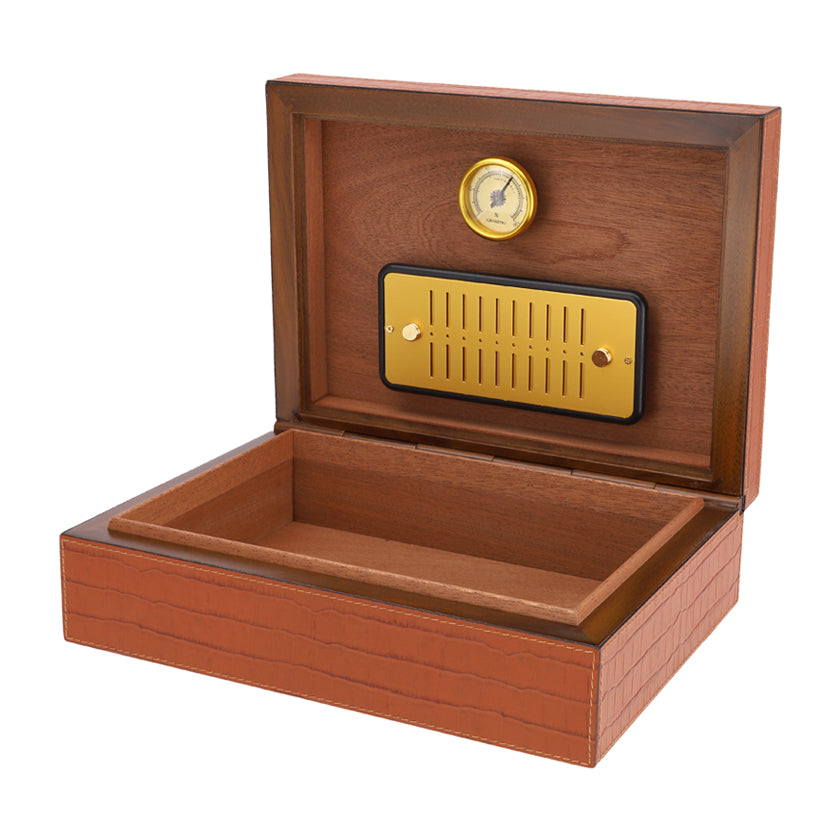 SANTIAGO HUMIDOR SMALL PRINTED CALFSKIN CROCODILE : SIENA – Studio D ...