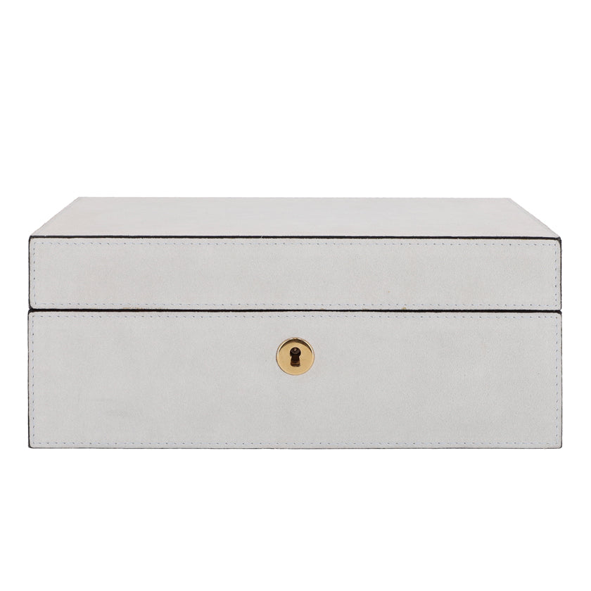 Gold Jewelry Box with Tray - White – Studio D Decor Qa